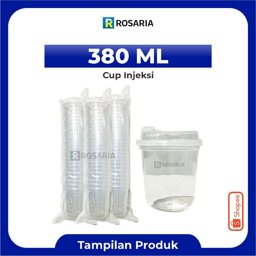 Jual CUP INJECTION OVAL 14 OZ / 380 ML THINWALL VICTORY Gelas Plastik ...