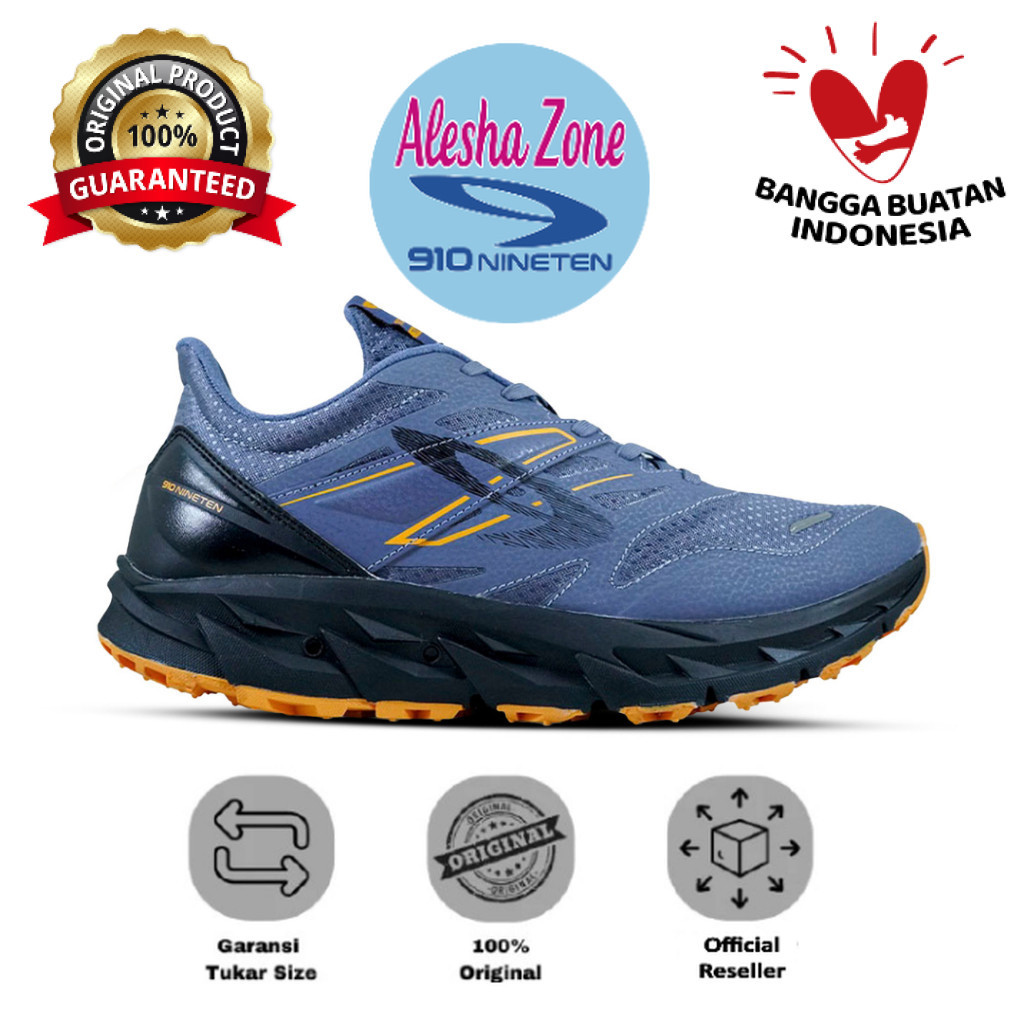Jual SEPATU TRAIL RUNNING 910 ORIGINAL YUZA EVO - ABU/HITAM/JINGGA ...