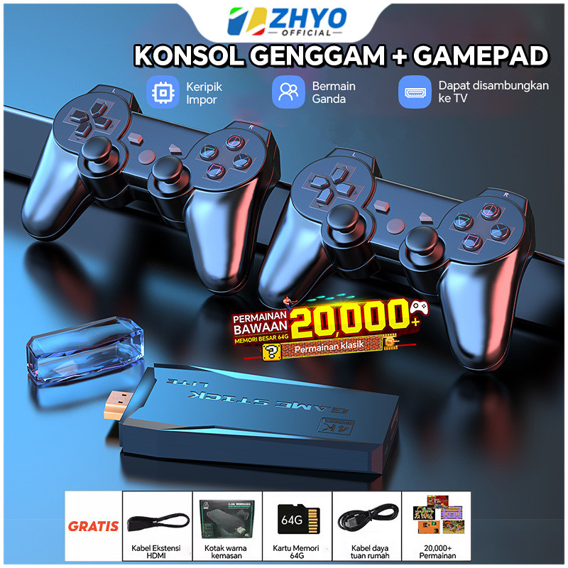 Jual Game Stick M8 4K Lite Console With Dual Wireless 64GB Gamepad ...