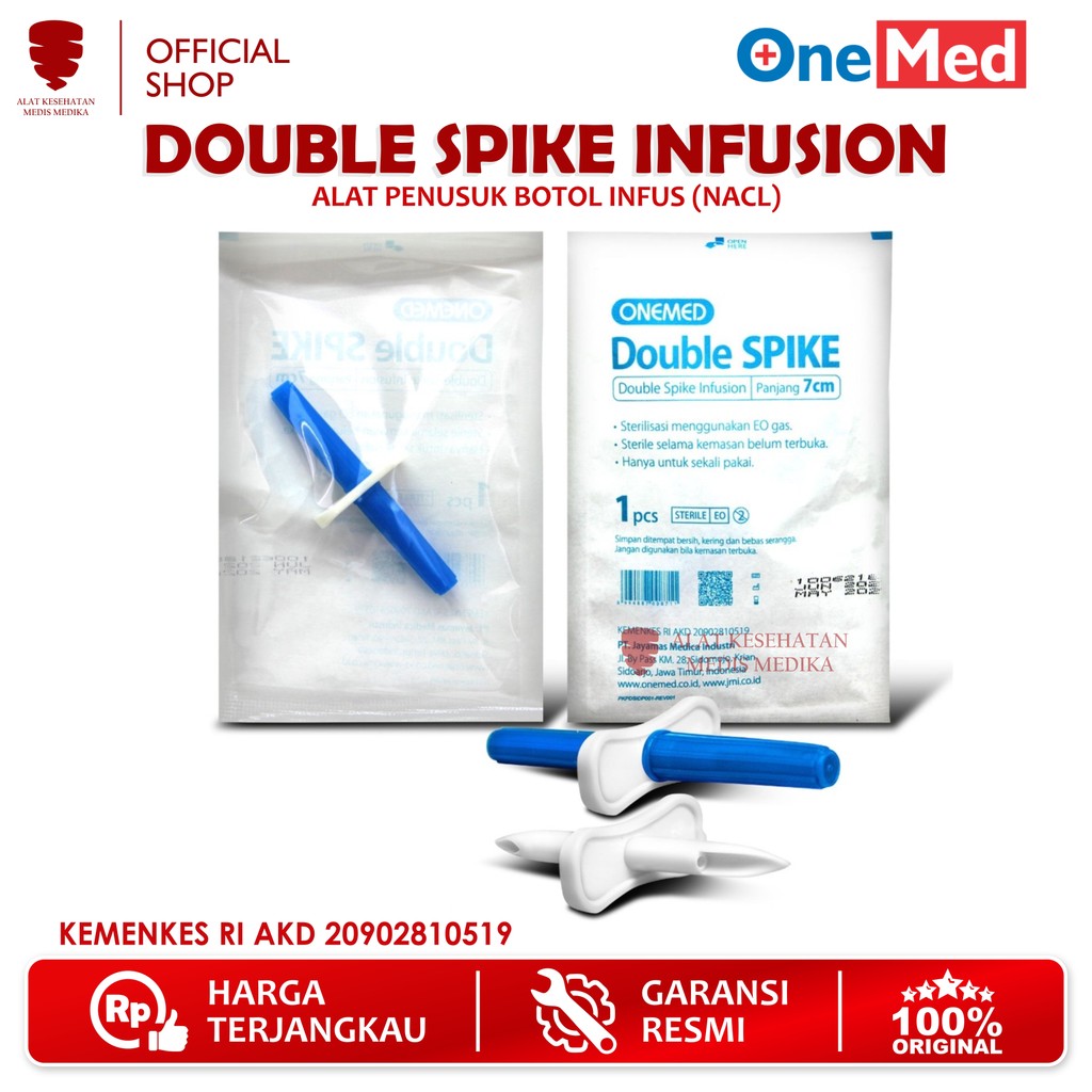 Jual Onemed Double Spike Infusion Alat Penusuk Tusuk Botol Cairan Infus ...