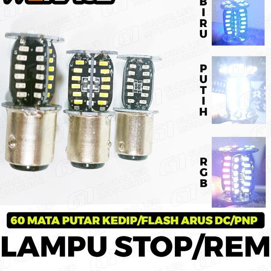 Jual Lampu LED Stop Rem 64 Mata Putar Kedip/Flash Universal Sepeda ...