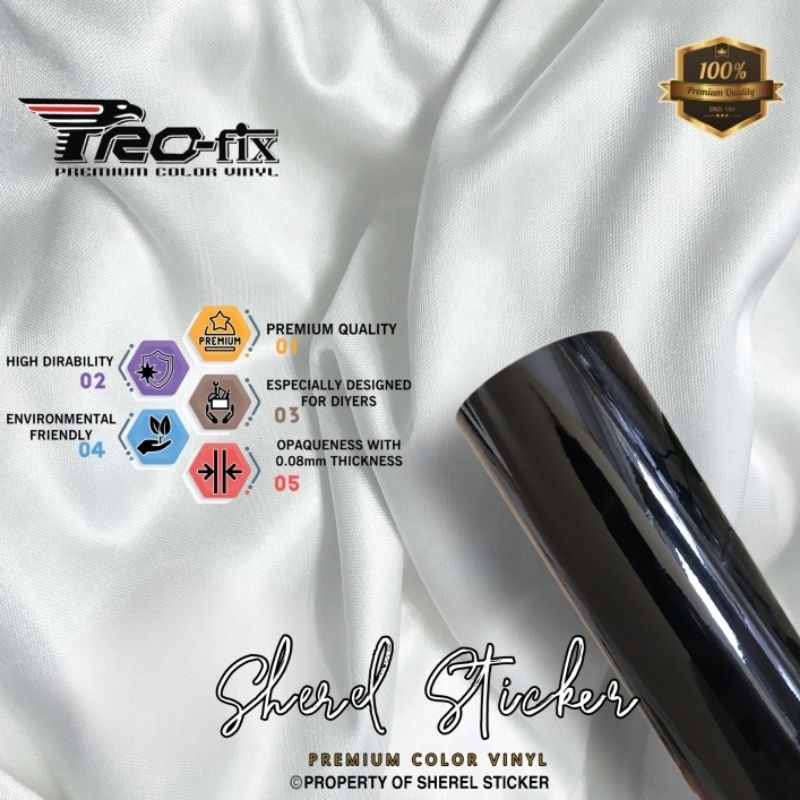 Jual SKOTLET HITAM GLOSSY SCOTLITE PROFIX VINYL PREMIUM (L 45CM X P ...
