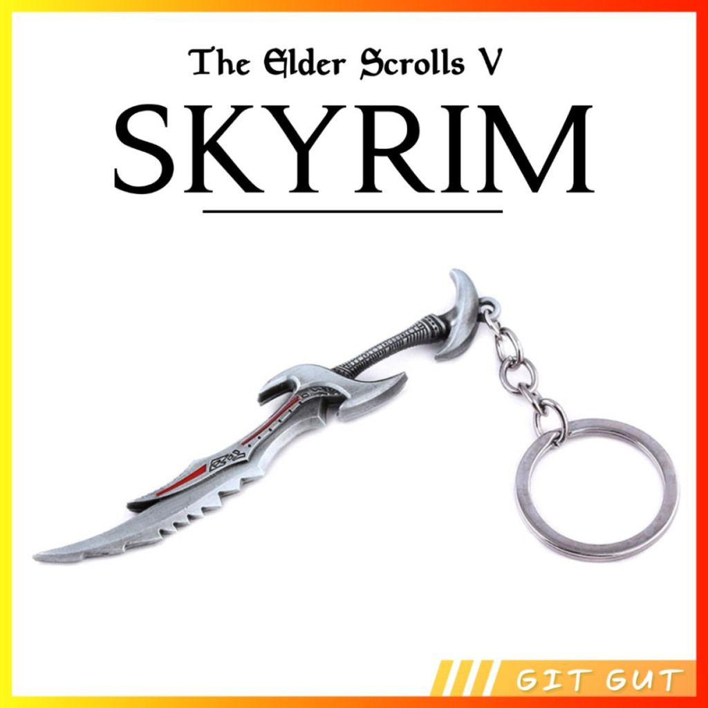 Jual Keychain Gantungan Kunci Skyrim Daedric Sword Skyrim | Shopee ...
