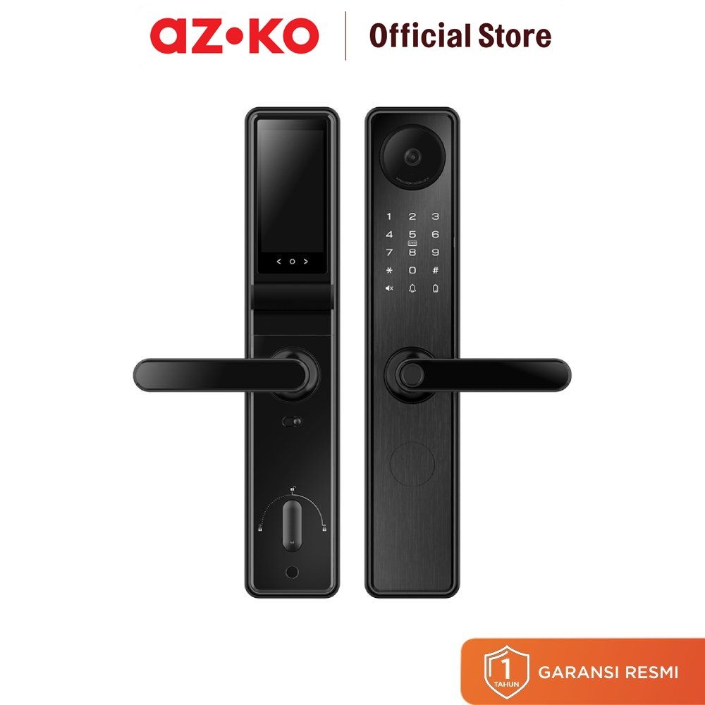Jual AZKO Krisbow Sync Smart Digital Door Lock Dengan Camera R5 - Abu-Abu Gagang Pintu Pintar ...