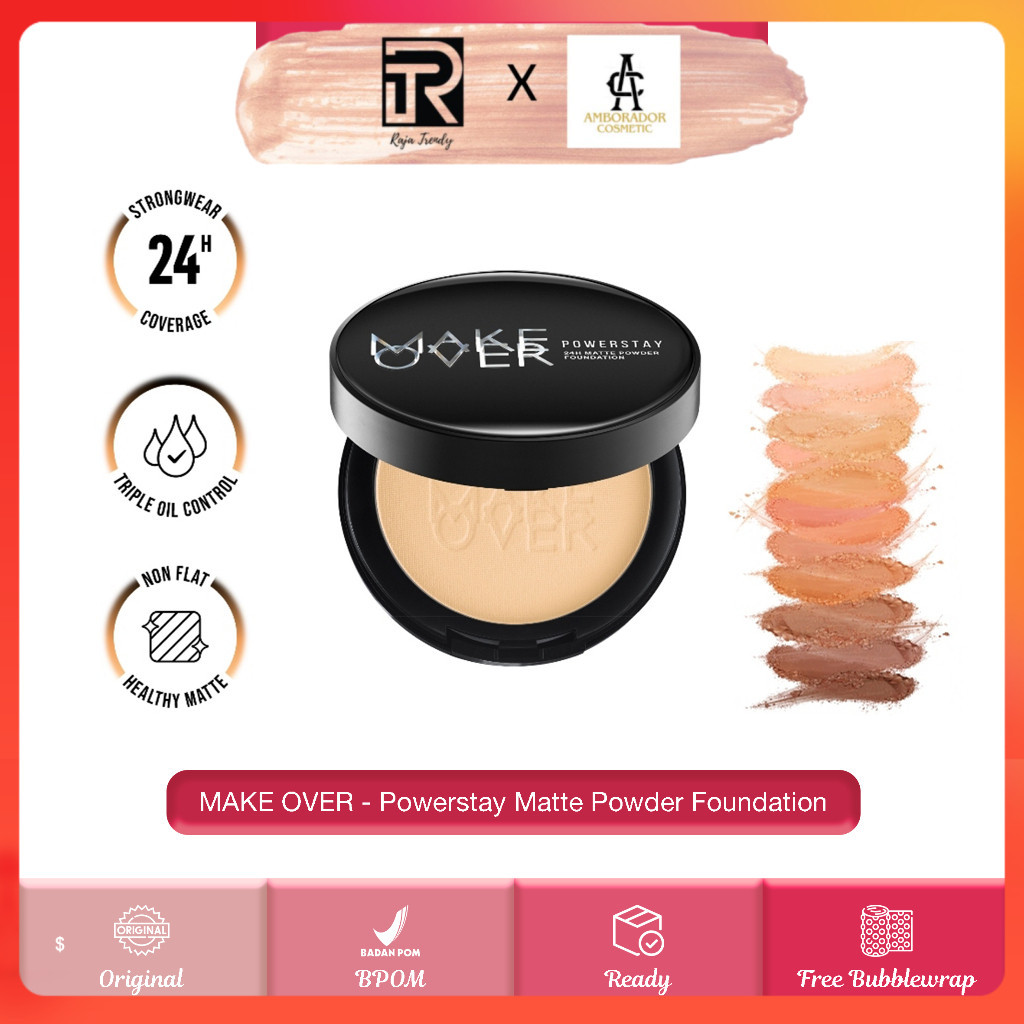 Jual MAKE OVER - POWERSTAY 24H MATTE POWDER FOUNDATION ( 10 g ) - Bedak ...