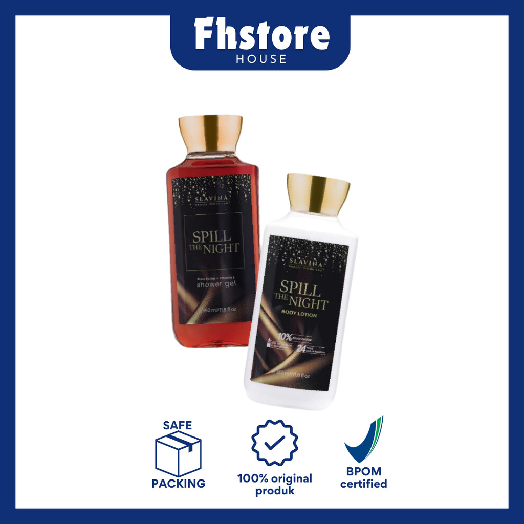 Jual [ DOKTIF APPROVED ] - SLAVINA Body Lotion & Shower Gel Spill The ...
