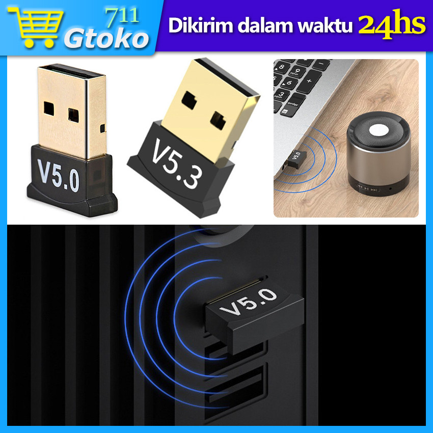 Jual USB Bluetooth V5.0 V5.3 Wireless Dongle Adapter Transmitter ...