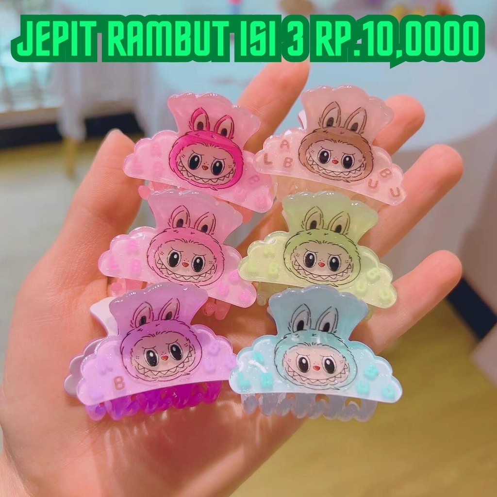 Jual Jepit Rambut Labubu Anak Mini Jedai Labubu Paket Hemat Isi 3 dan 6 ...