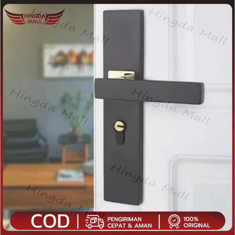 Jual Gagang Pintu Rumah Kunci Pintu Senyap Handle Pintu Rumah 17CM Kunci Pintu Gagang Kotak ...