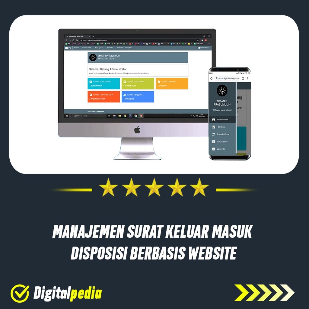 Jual Software Manajemen Surat Keluar Masuk Disposisi Berbasis Website ...