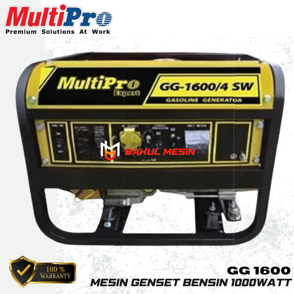 Jual mesin genset bensin 1000watt generator set GG1600 MULTIPRO GG 1600 | Shopee Indonesia