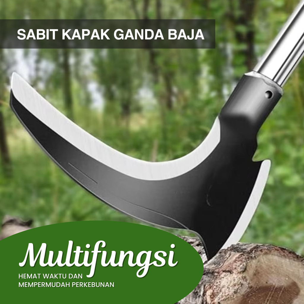 Jual Pemangkas Sabit Pemangkas rumput Arit Baja Asli Kapak Ganda Alat ...