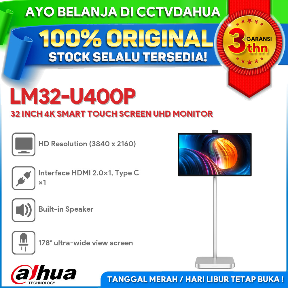 Jual DAHUA LM32-U400P 32 INCH 4K SMART TOUCH SCREEN UHD MONITOR ...