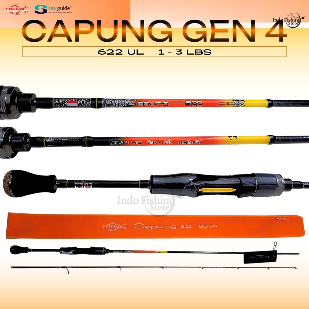 Jual Rod Joran Pancing Relix Nusantara capung 622UL 1-3lb Spinning GEN ...