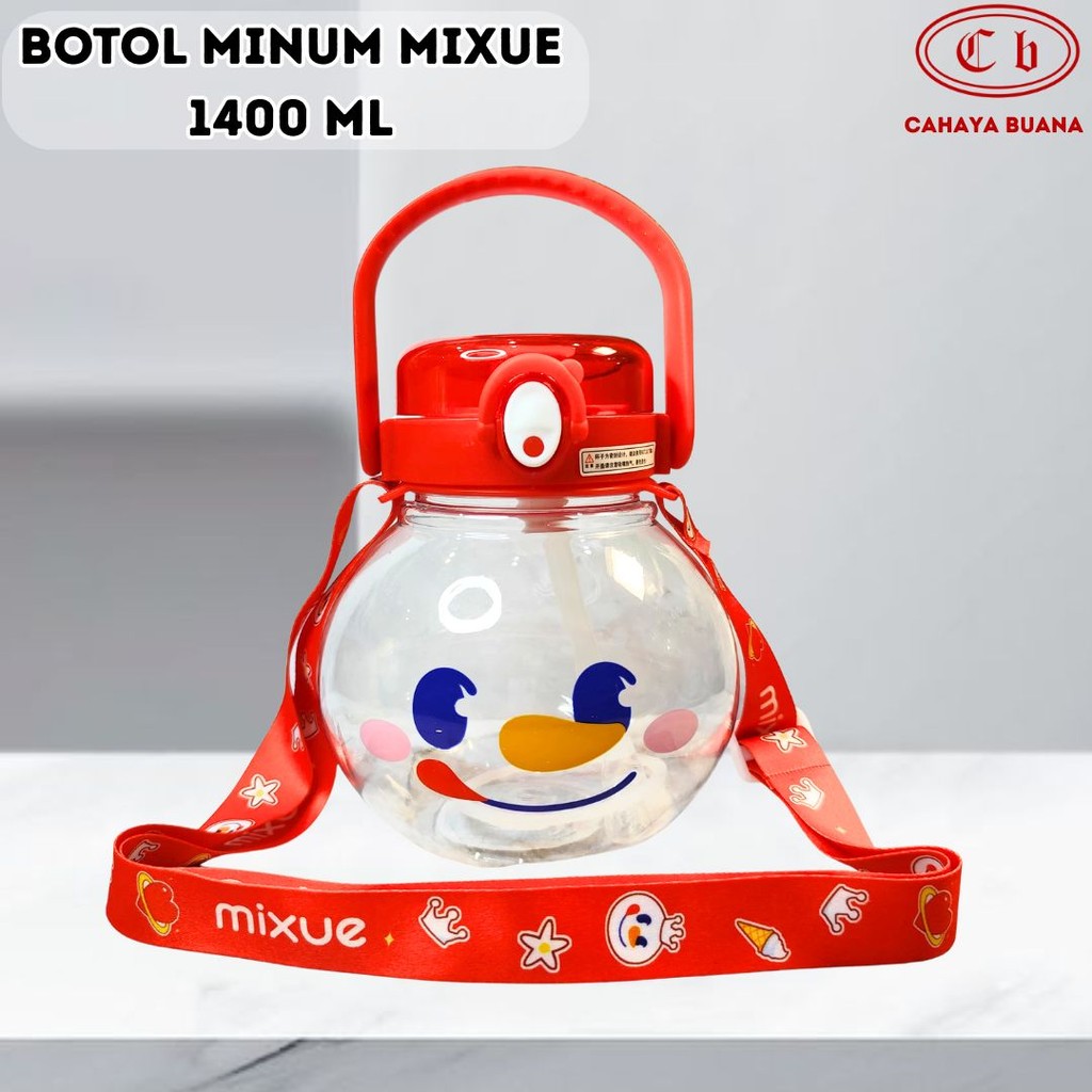 Jual XV Botol Mixue Kapasitas 1400 ML Botol Minuman Anak Mixue Bulat ...