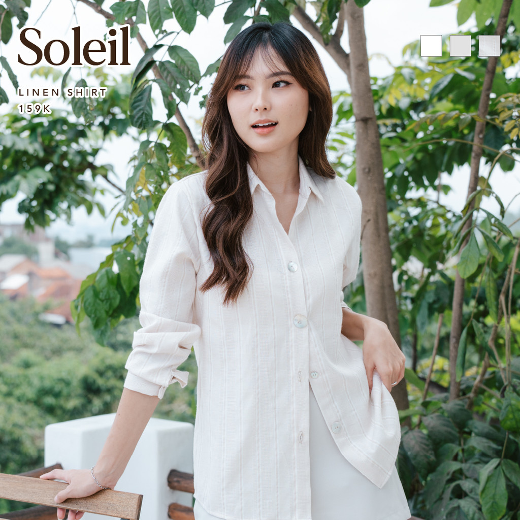 Jual Soleil Linen Shirt -- Ocha Wear | Pakaian Perempuan | Basic Kemeja ...