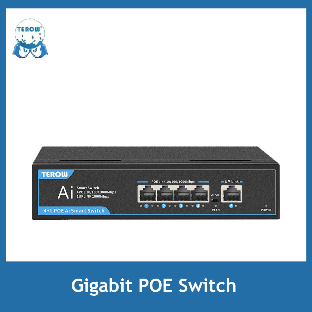 Jual Gigabit Switch POE 5 Port 1000Mbps Network POE Switch Ethernet LAN ...