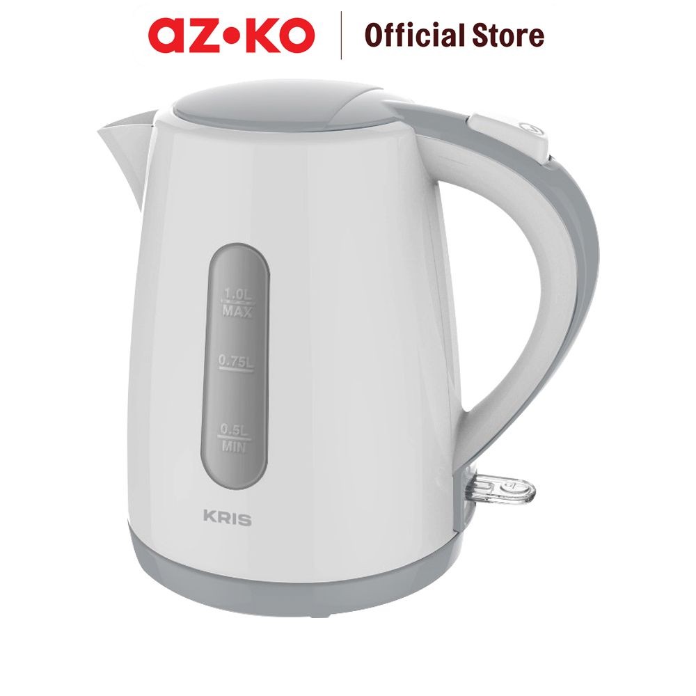 Jual AZKO Kris 1 ltr Teko Listrik Plastik 800 watt - Putih Kettle ...
