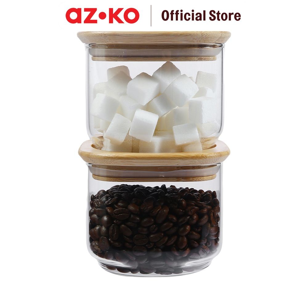 Jual AZKO Kris 500 ml Set 2 Pcs grind Stoples Kaca Borosilicate Jar ...
