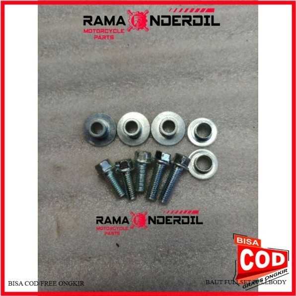 Jual Baut Motor Satu set Baud / Baut mur spakbor depan Honda Beat POP ...