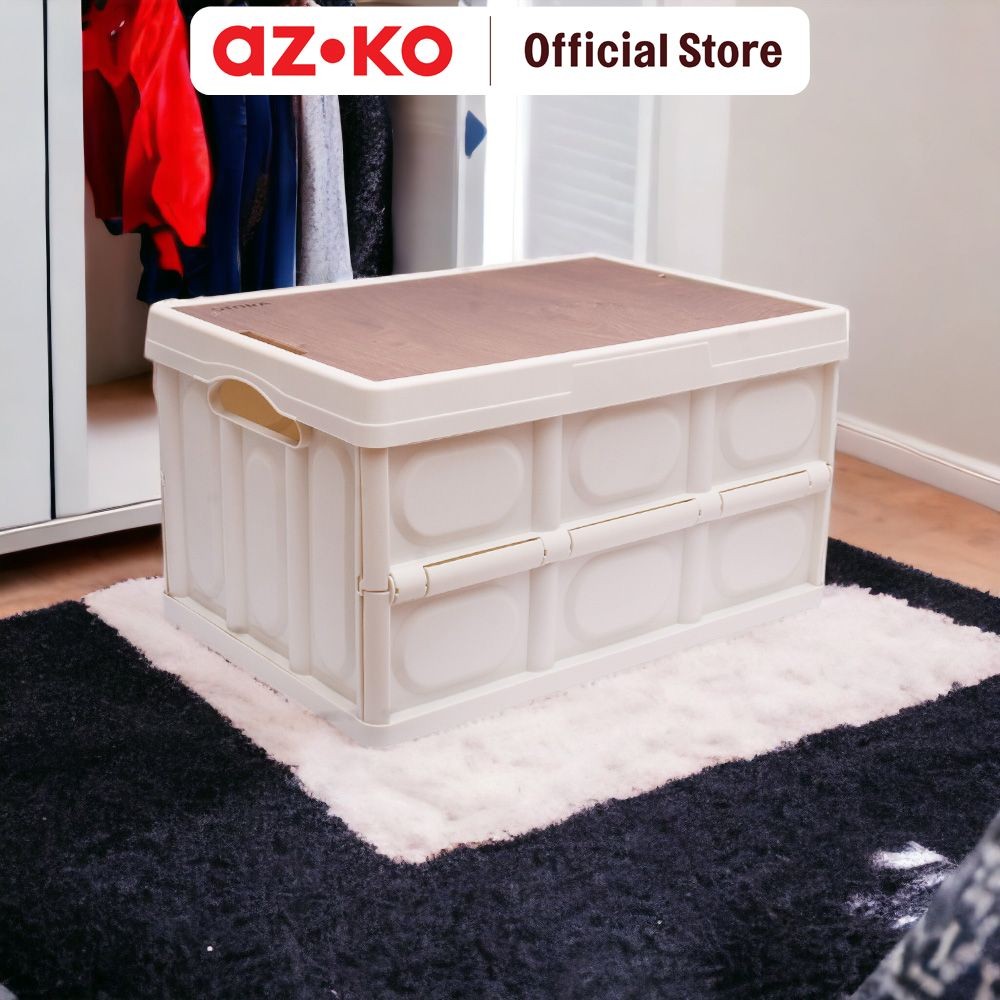Jual AZKO Stora 52x36.5x28.5 cm Kotak Penyimpanan Lipat Dengan Tutup ...