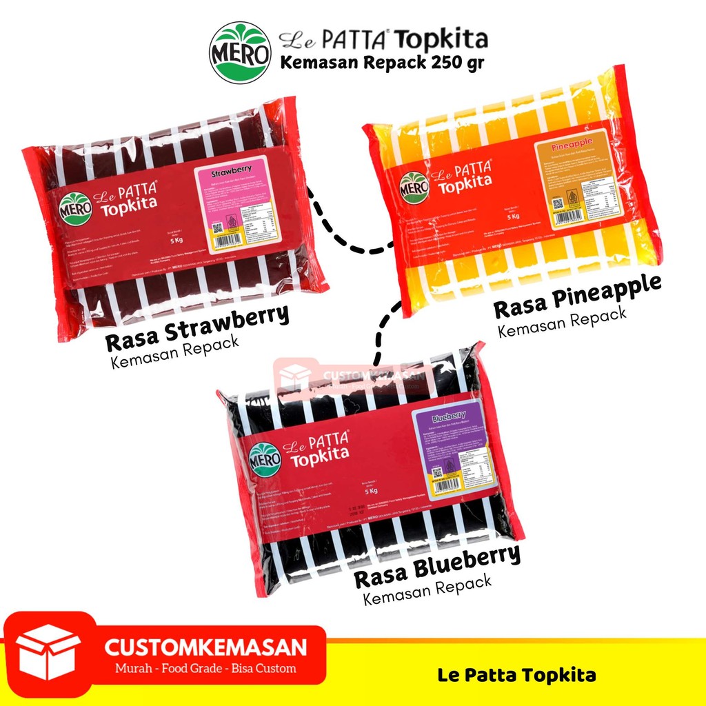Jual Le Patta Topkita Pineapple Repack 250g / Fruit Filling Le Patta ...