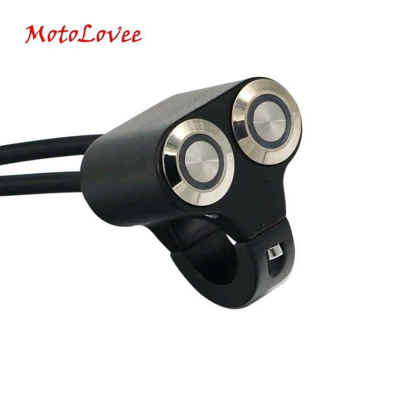 Jual Motolovee 22mm Motorcycle Switches Handlebar Mount Switch Button ...