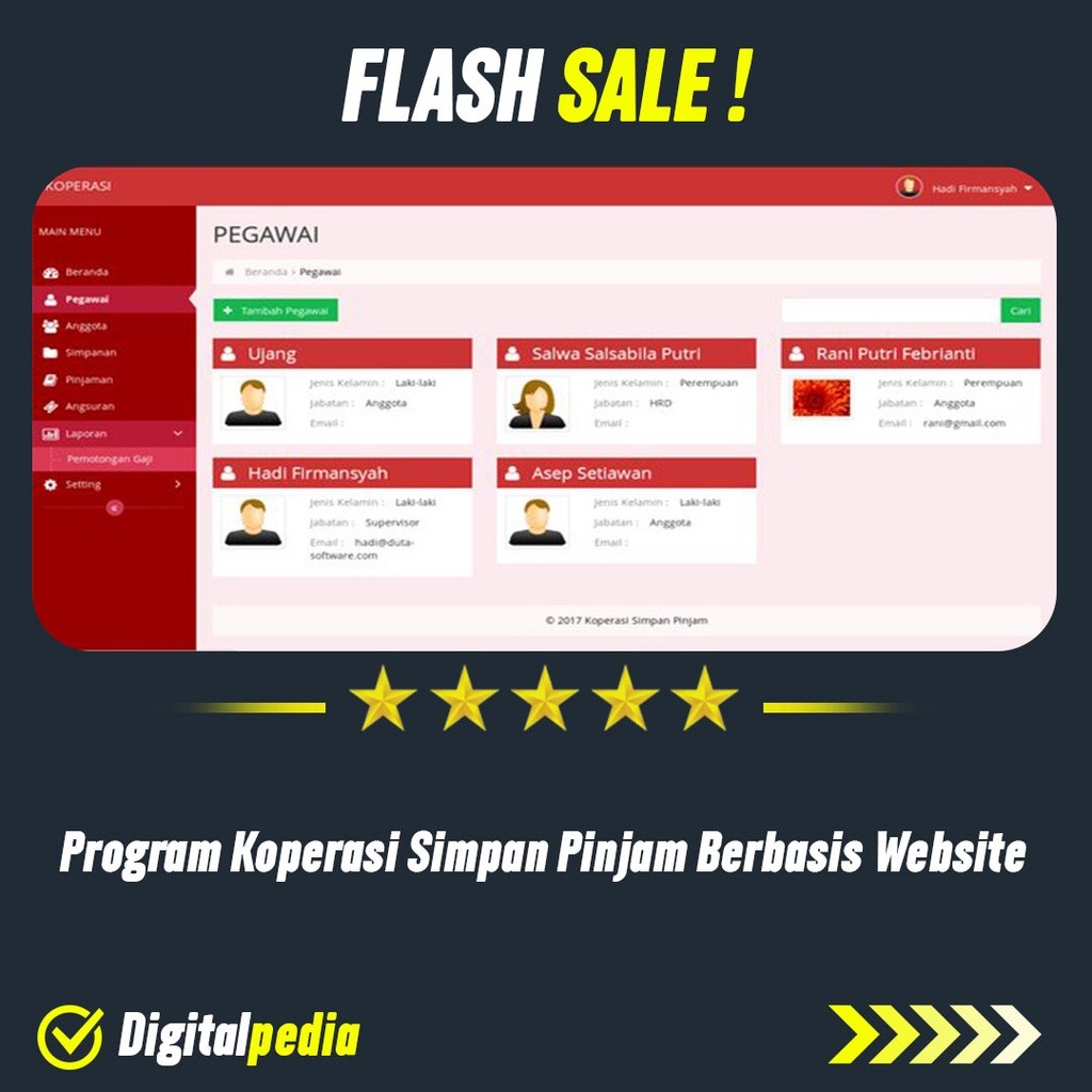 Jual Program Koperasi Simpan Pinjam Berbasis Website Web Full Version ...