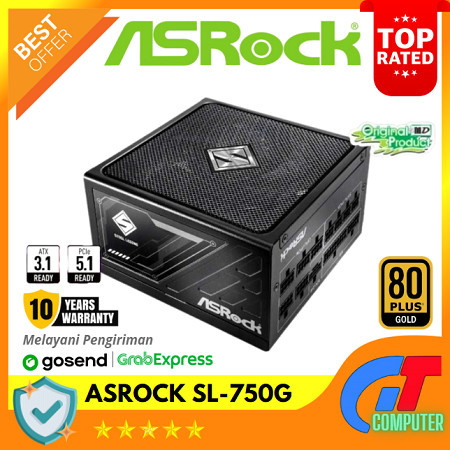 Jual ASRock Steel Legend SL-750G FULL MODULAR PCIe 5.1 PSU 750W 80+ GOLD SL750G | Shopee Indonesia