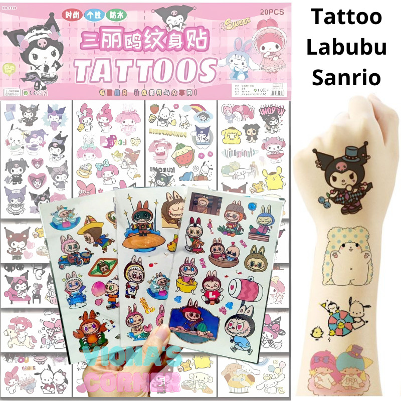 Jual Temporary Tattoo Anak-Anak Lucu Sanrio Labubu Sticker Tatto ...