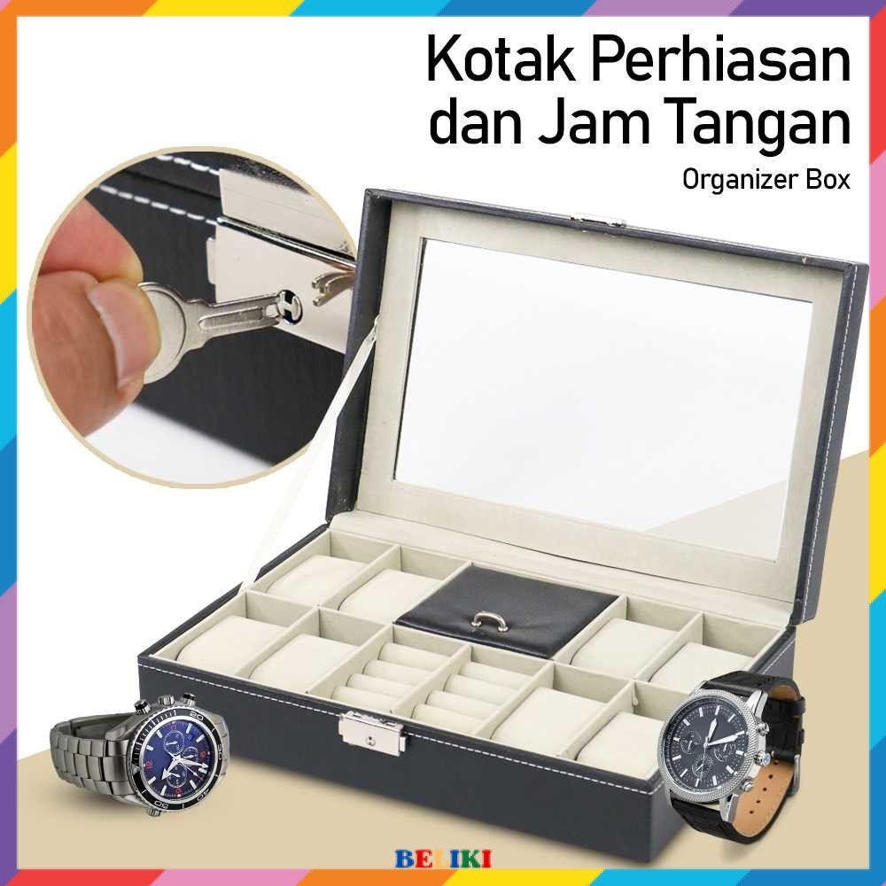 Jual Rhodey Kotak Jam Tangan dan Perhiasan Organizer Box | Shopee Indonesia