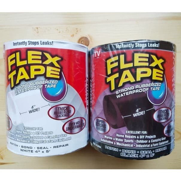 Jual I* FLEX TAPE 4" INCH ISOLASI LAKBAN WATERPROOF Rubberized SEAL ...