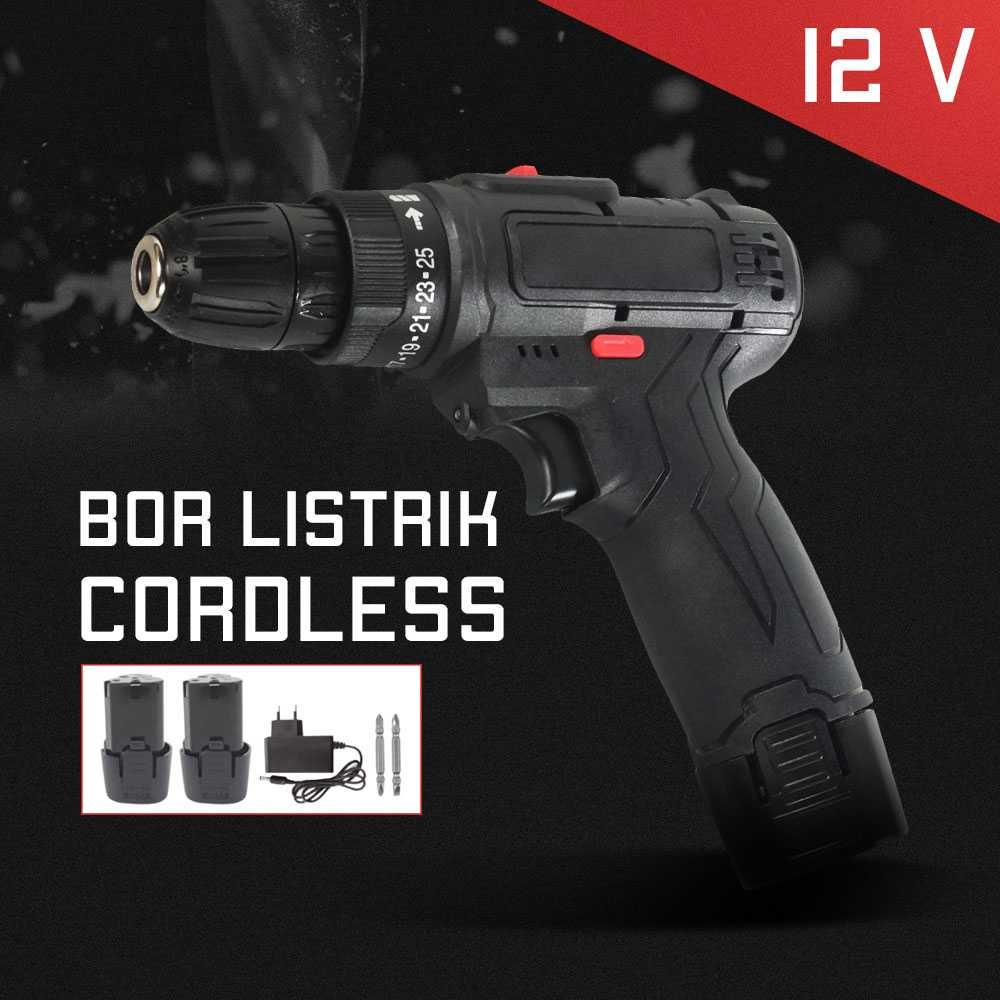 Jual penawaran terbaik Februari Taffware Bor Listrik Cordless Lithium ...