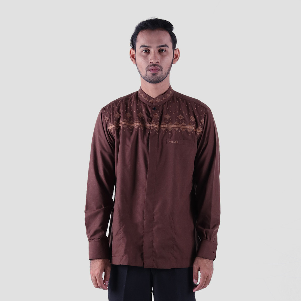 Jual Baju Muslim Atlas Super Premium Series Agharr Brown | Shopee Indonesia