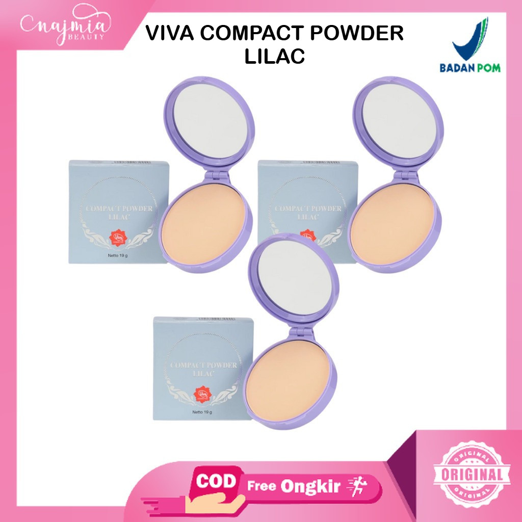 Jual Najmia 2 (Beli 2 lbh murah) Viva Compact Powder Lilac 19G Bedak ...