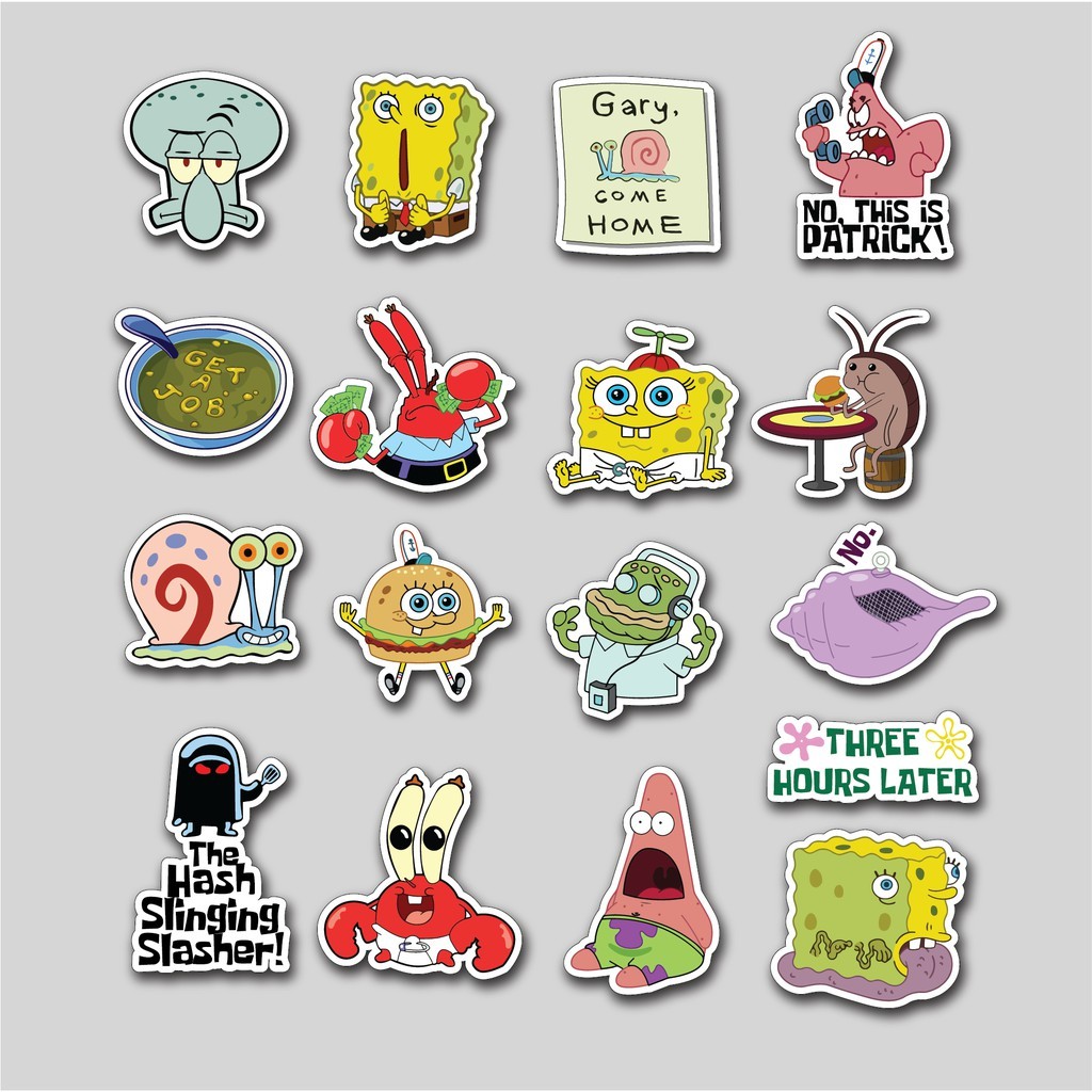 Jual STICKER PACK SPONGEBOB SQUAREPANTS | STICKER TUMBLER TERBARU ...