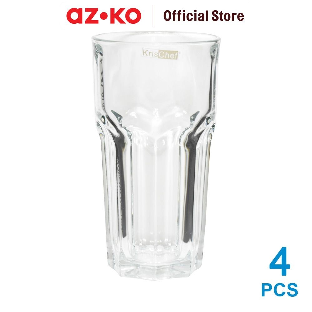 Jual AZKO Kris Set Gelas 635 ml 4 Pcs Cup Wadah Minuman Peralatan Minum ...