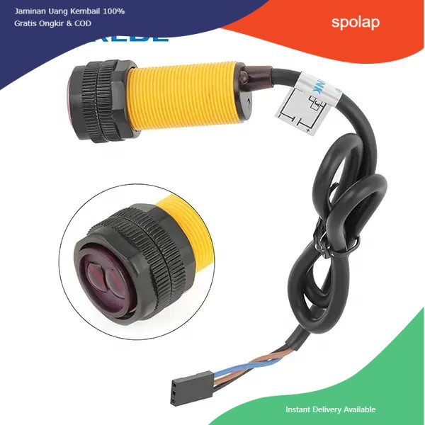 Jual E18-D80NK SENSOR JARAK ADJUSTABLE INFRARED SENSOR SWITCH 10-80CM PROXIMITY DETECTION RANGE ...