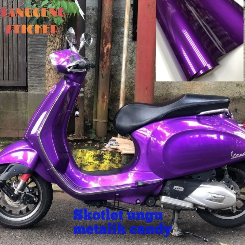 Jual SKOTLET MOTOR UNGU CANDY SKOTLET PURPLE METALIK CANDY STIKER ...
