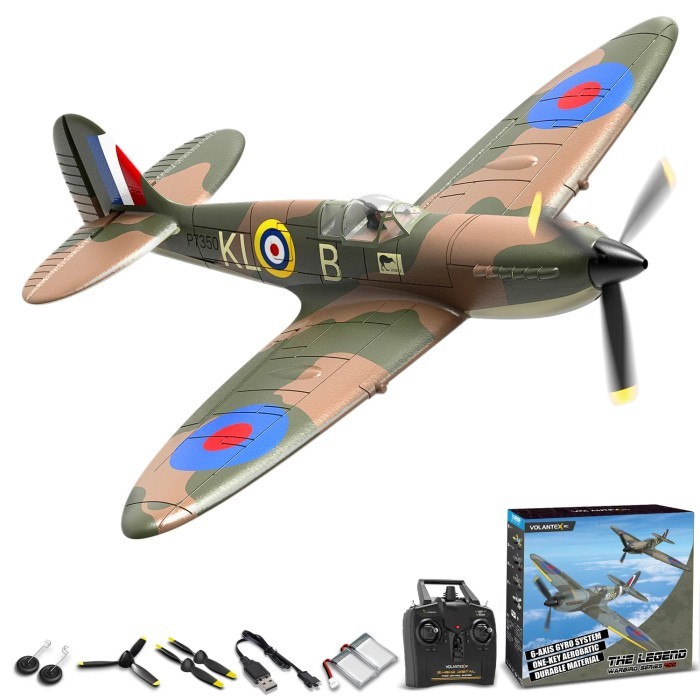 Jual Volantex Spitfire Warbird w/ Gyro RC Airplane RTF | Shopee Indonesia