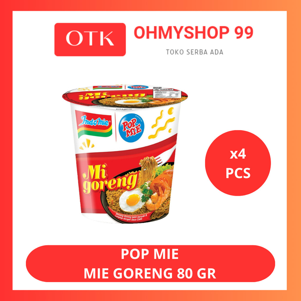 Jual Pop Mie Indomie Goreng 4x80gr | Shopee Indonesia