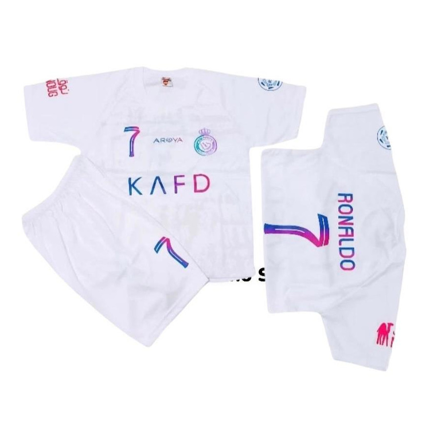 Jual MASCULINO MART - SETELAN JERSEY BOLA AL NASSR RONALDO ANAK LAKI ...
