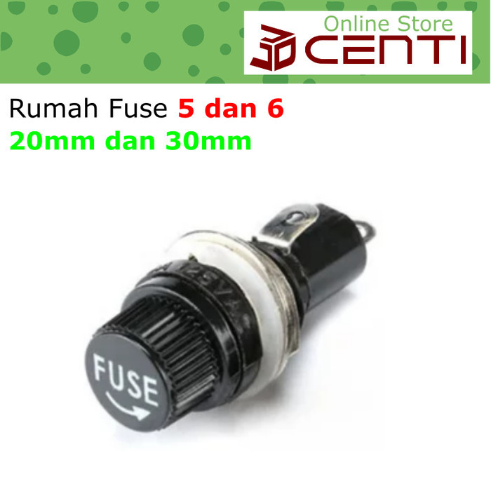 Jual Housing Fuse Sekring 5x20 6x30 Sekering Kaca Glass Sekring Holder ...