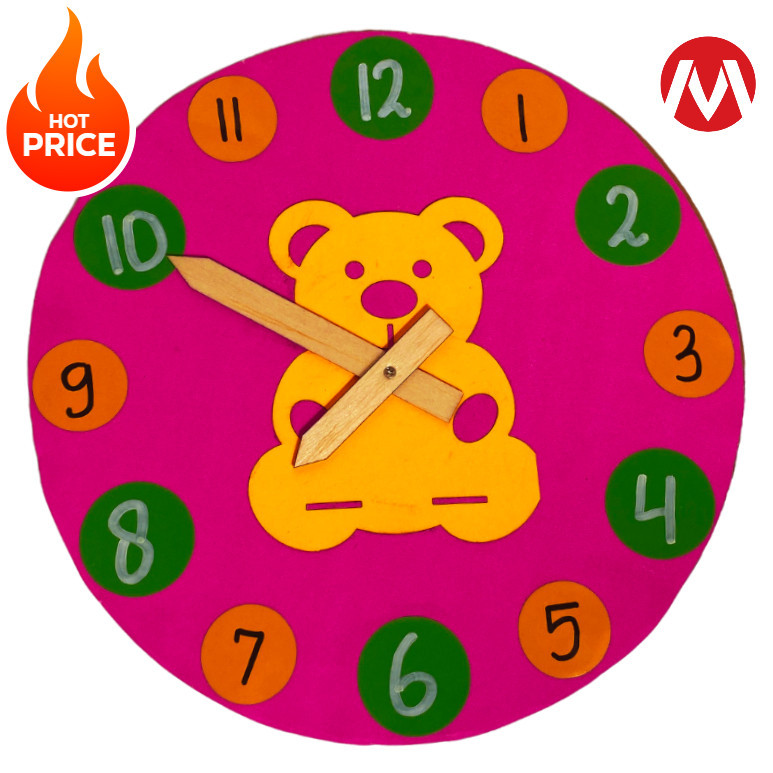 Jual Jam kardus / jam edukasi anak / jam mainan jam edukasi anak ...