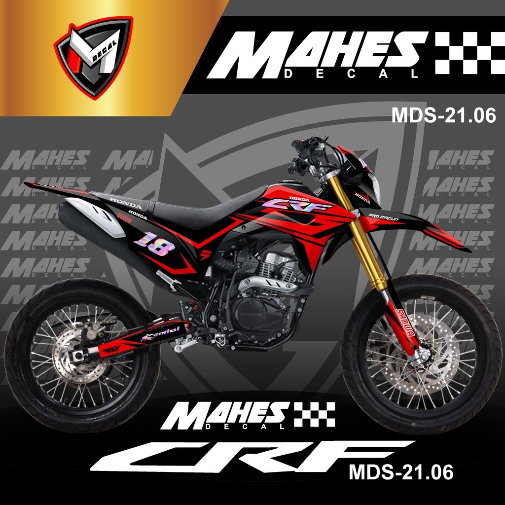 Jual Decal Sticker Motor Cross CRF 150L Fullbody - Dekal Stiker CRF 150 L Desain Abstrack ...