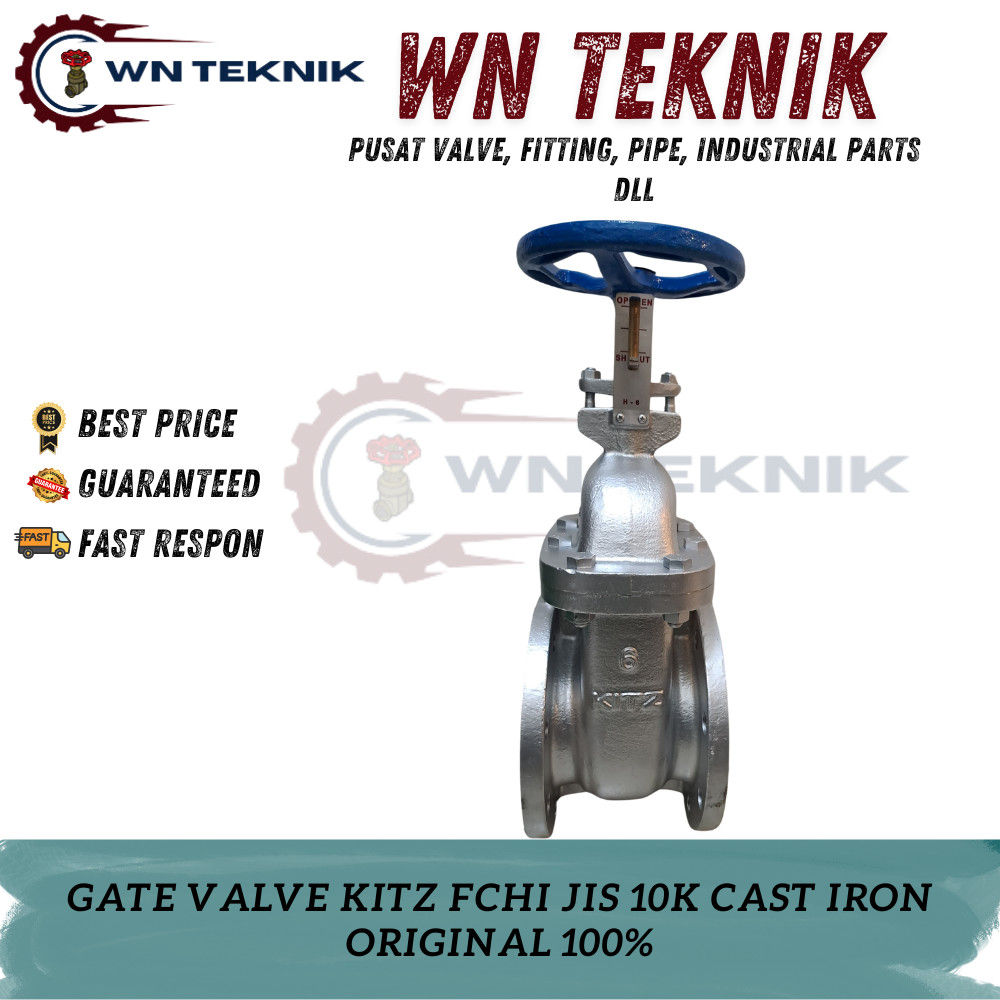 Jual GATE VALVE KITZ FCHI 10" INCH JIS 10K CAST IRON ORIGINAL 100% | Shopee Indonesia
