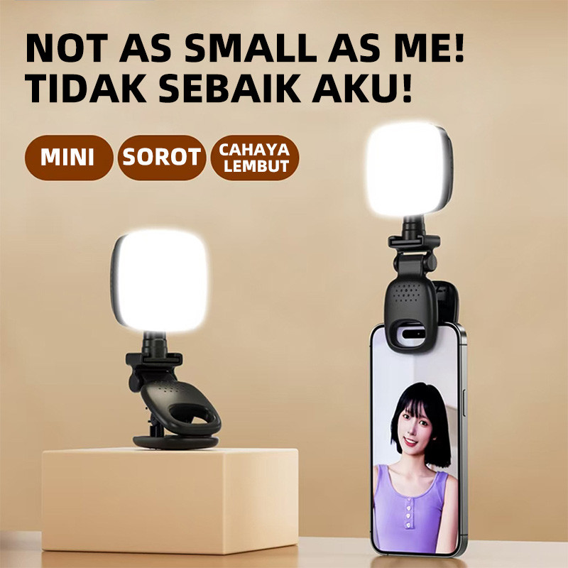 Jual Selfie Light Portable Mini Fill Light Clip Lampu Live Streamer LED ...