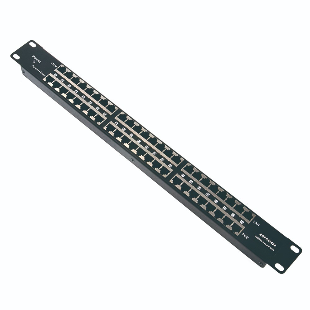 Jual 24 Port POE Injector Passive POE Patch Panel power 24 10/100 devices from one supply 12v to ...