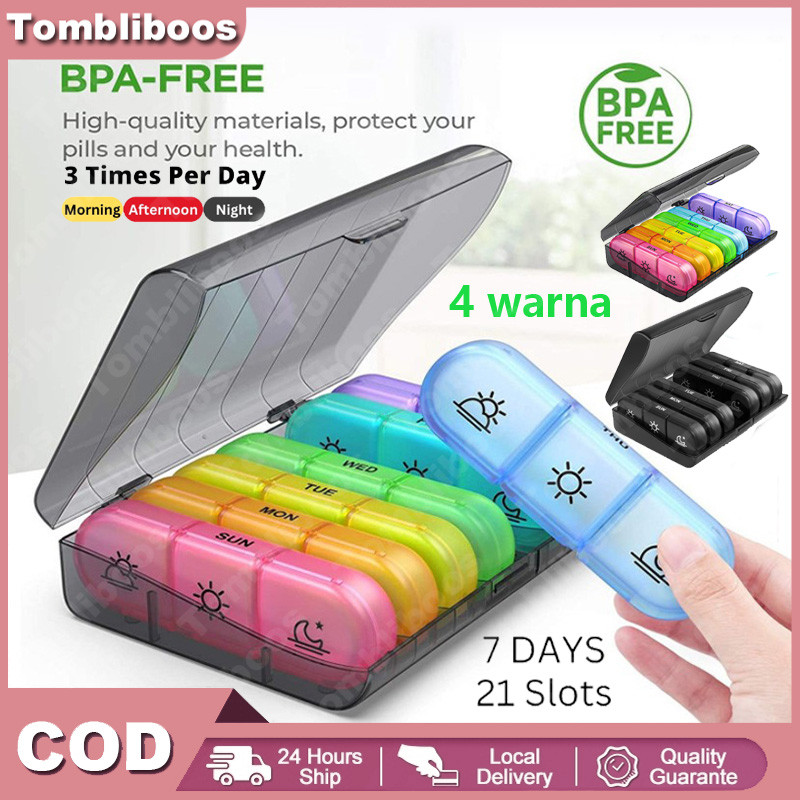Jual Tombliboos Kotak Pil Mingguan Kotak Pil Kotak Pil 7 Hari Kotak Pil ...