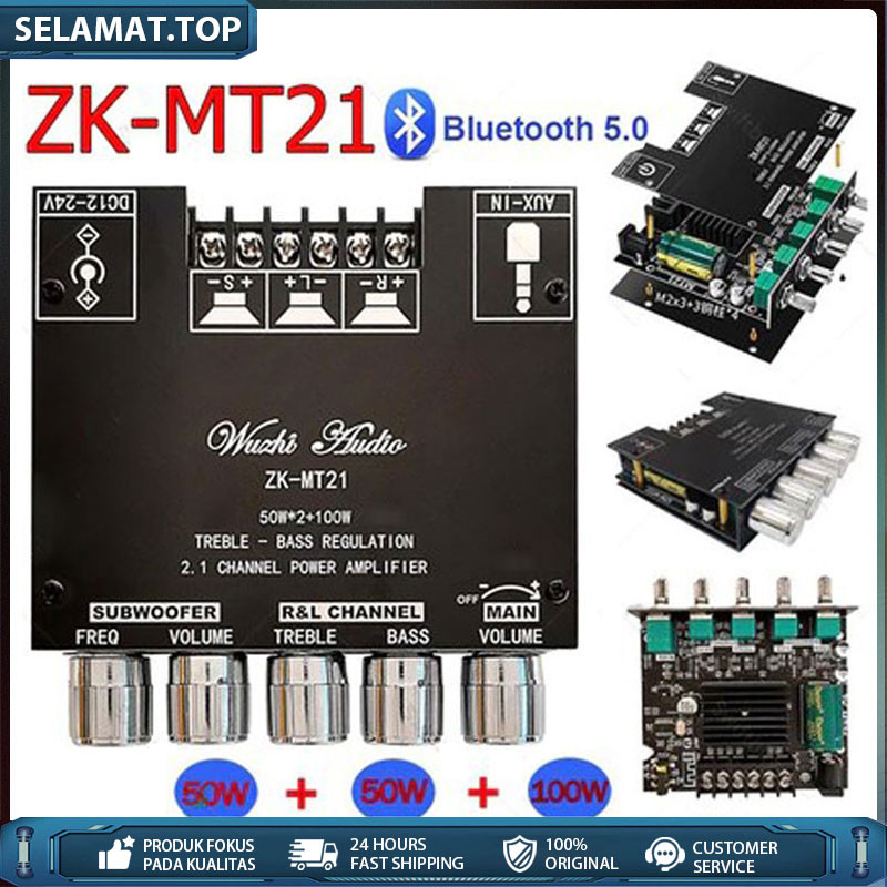 Jual ZK-MT21 Papan Amplifier Bluetooth, ZK-MT21 Subwoofer Stereo Saluran 50W X 2 +100W, Papan ...